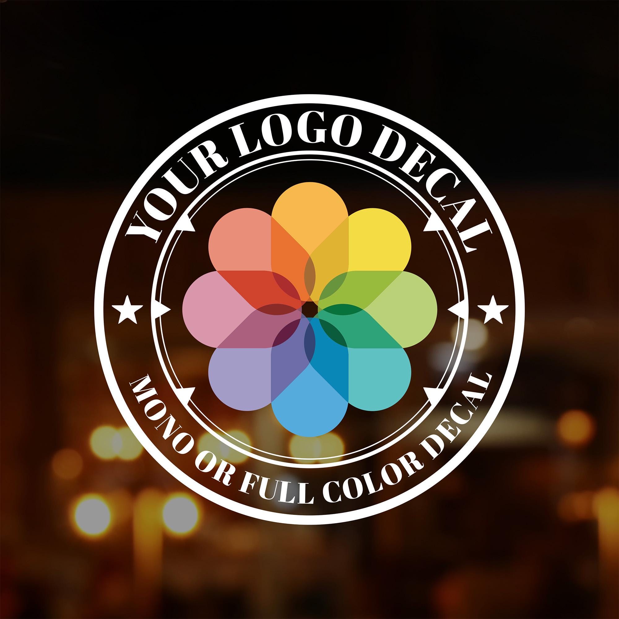 Custom Color Window Clear Logo Decal - Personalized Decal - Printed and ...