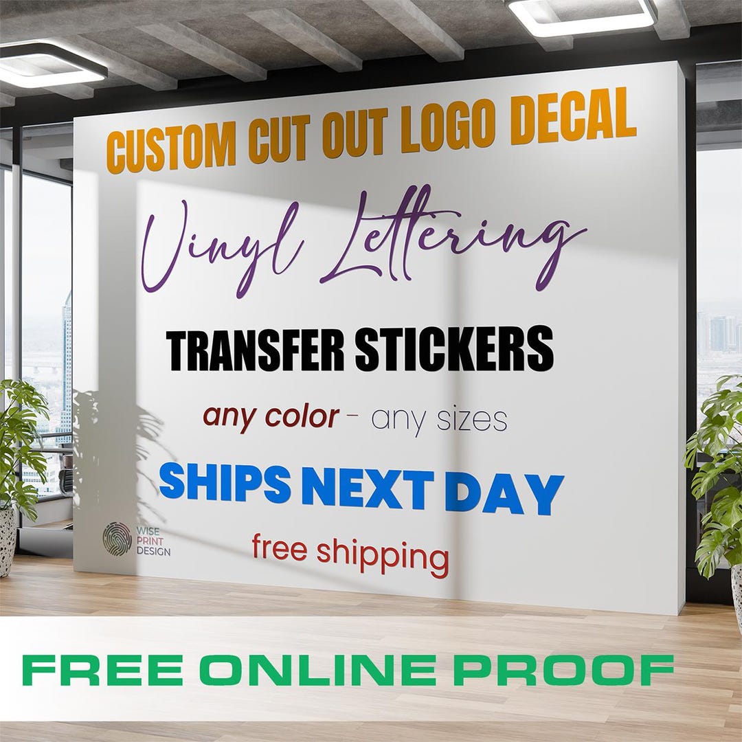 Custom Vinyl Decal: Logo, Lettering, Wall, Car, Floor - Etsy