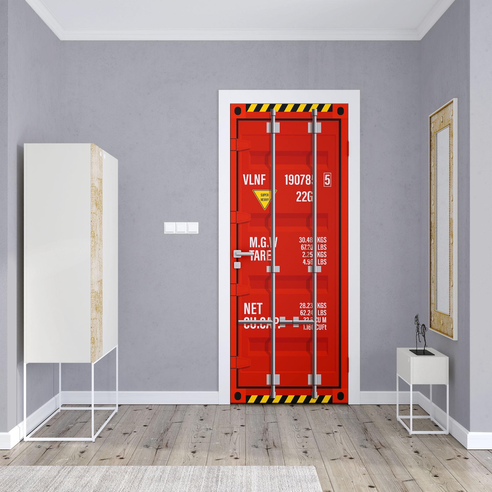 Shipping Container Door Mural: Cargo Decor Wall Decal - Etsy