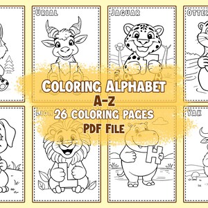 Funny Animals Coloring Pages. Color and Learn. by Edercoloring - Etsy