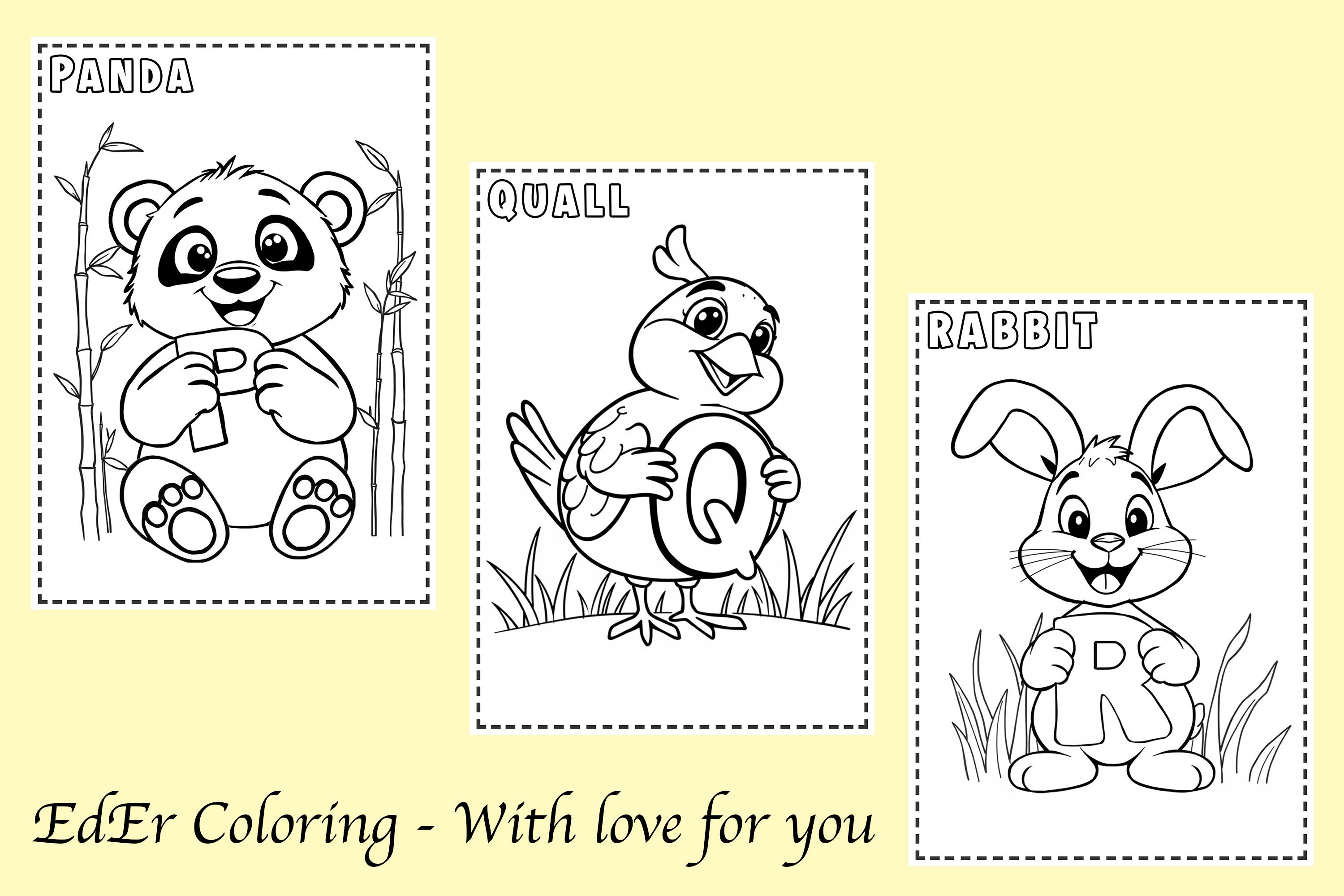 Funny Animals Coloring Pages. Color and Learn. by Edercoloring - Etsy