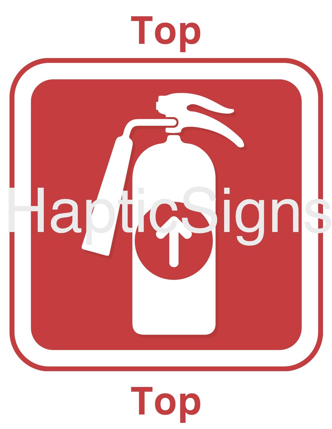 Fire Extinguisher Red Sign With Symbol and Directional Arrows top ...