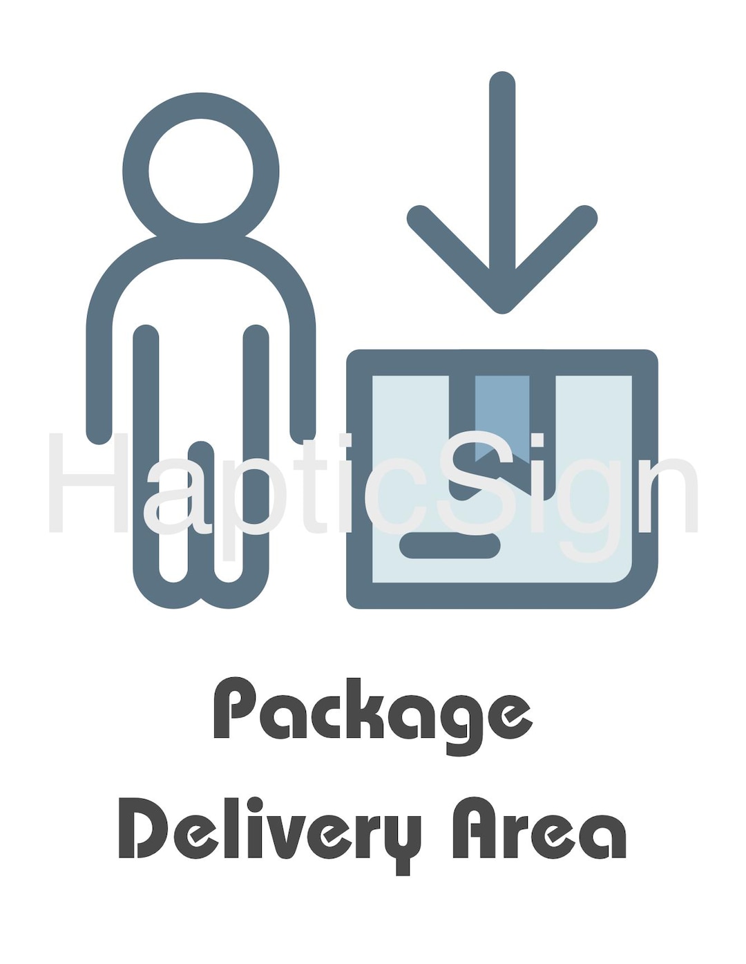 Package Delivery Area Sign Printable Person Drone Digital Download for ...