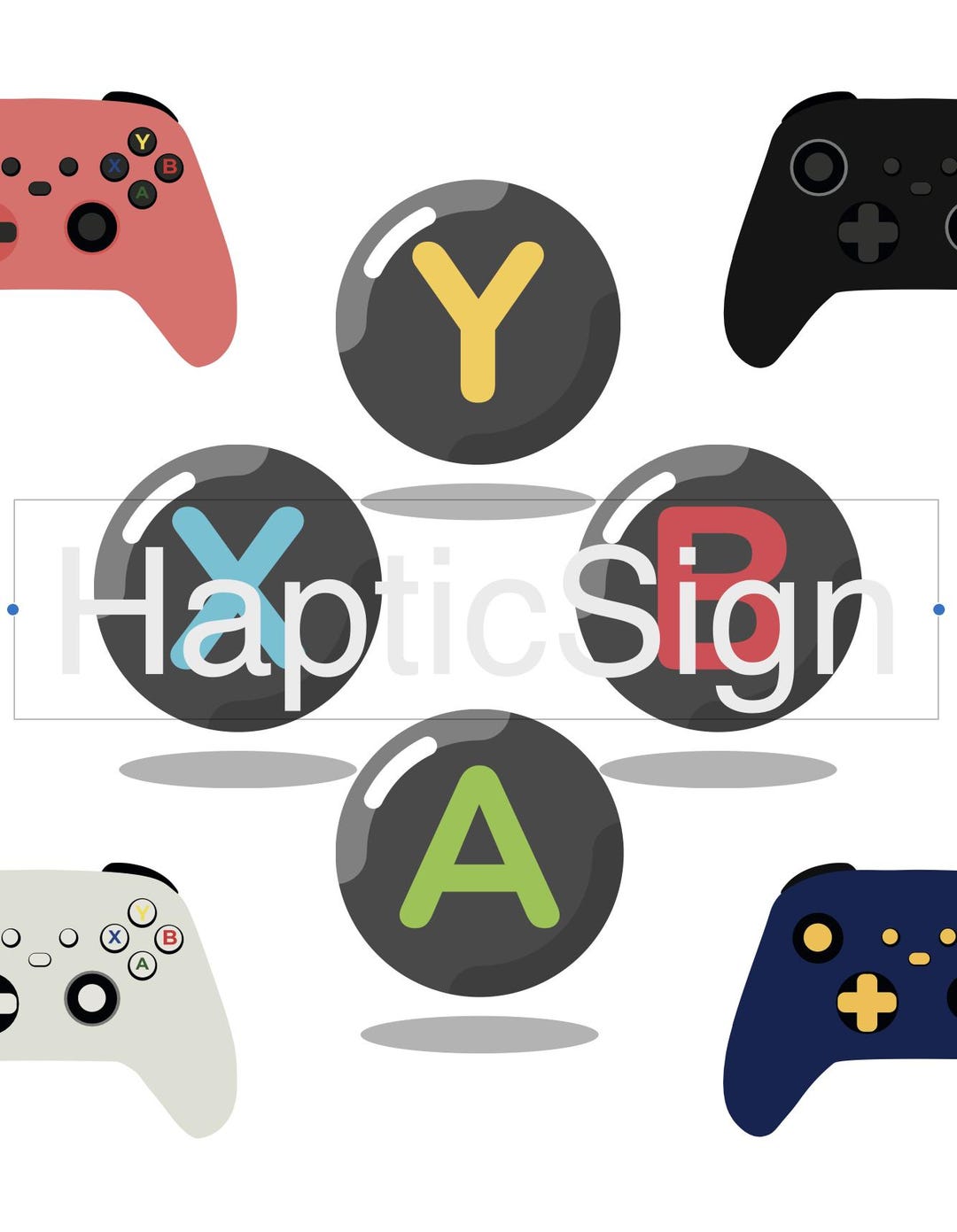 Printable 8.5x11 In. Digital Xbox Controller Buttons Decor Wall Desk ...