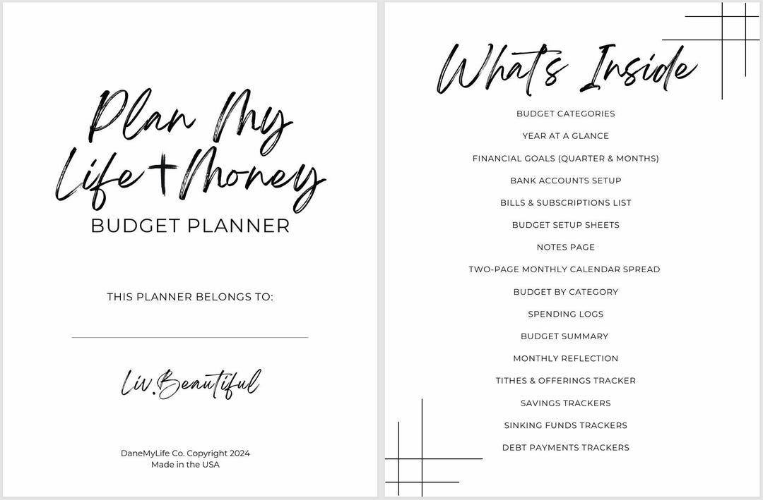 Plan My Life + Money Budget Planner Refill Inserts (only) - Etsy