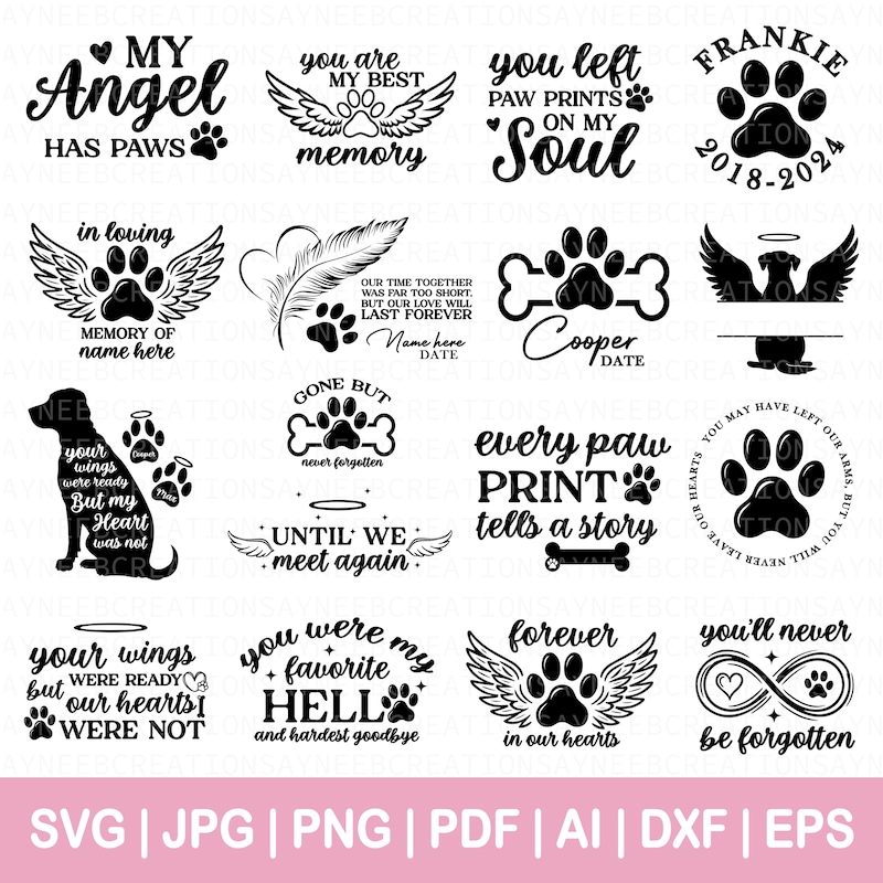 Dog Remembrance Wings - Etsy