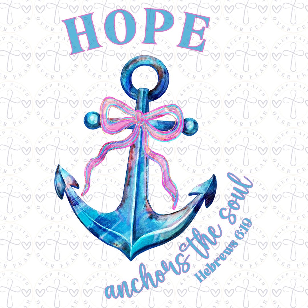 Hope Anchors the Soul PNG,, Pink Bow Bible, Bible Verse PNG, Faithful ...