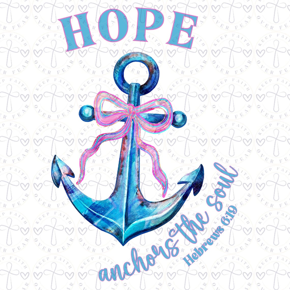 Hope Anchors the Soul PNG,, Pink Bow Bible, Bible Verse PNG, Faithful ...