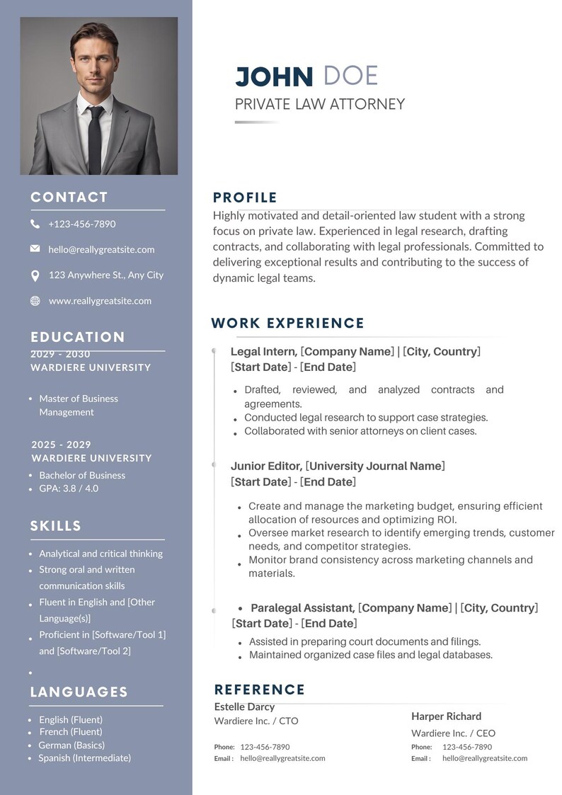 Customizable Resume Template: Professional Design and Easy to Adapt ...