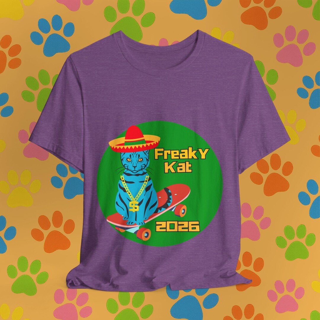 Cat Inspired, Freaky Kat T-shirt, Cat Lover Gift, Graphic Tee, Bold ...