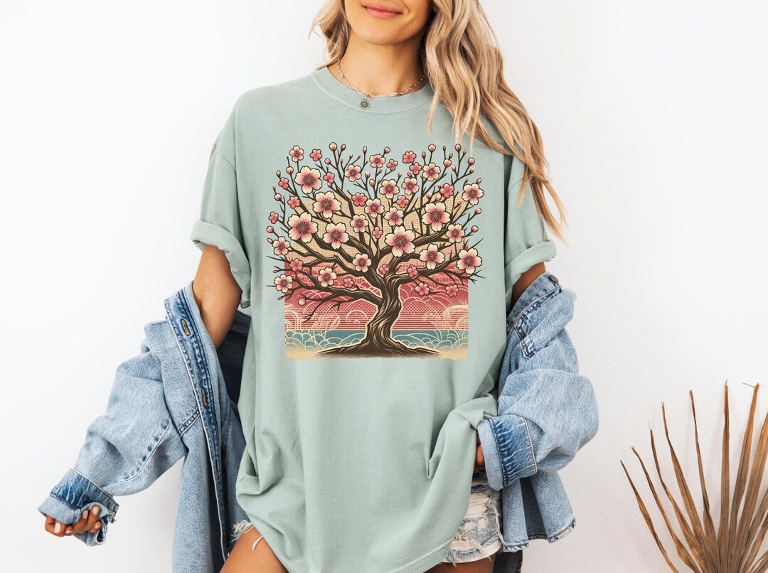 Cherry Blossom Shirt, Sakura Tree, Flower Nature, Sakura Shirt, Hanami ...