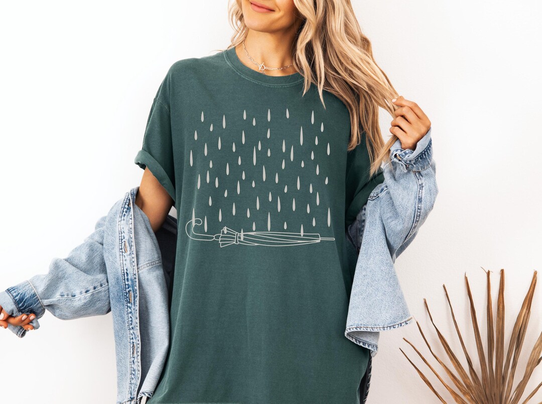Sadcore Gen Z Rain Shirt, Comfort Colors Moody Aesthetic Tee ...