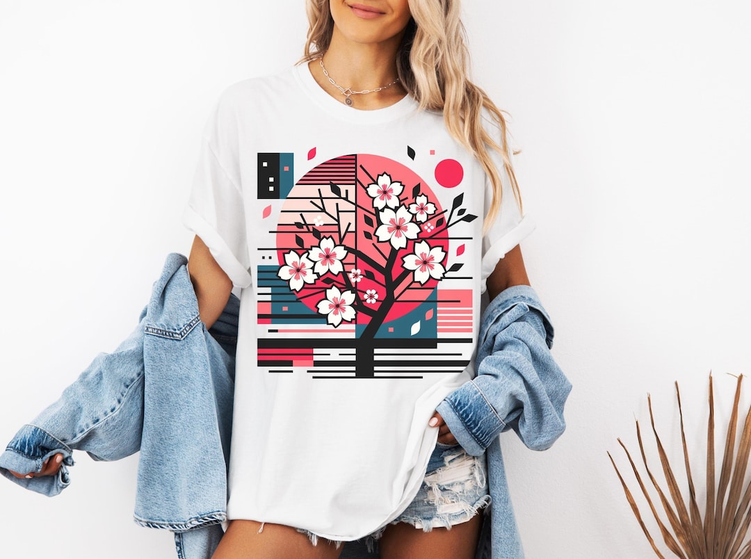 Cherry Blossom Shirt, Sakura Flower Shirt, Sakura Outfit, Cherry ...
