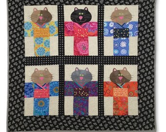 Cat quilt pattern | Etsy