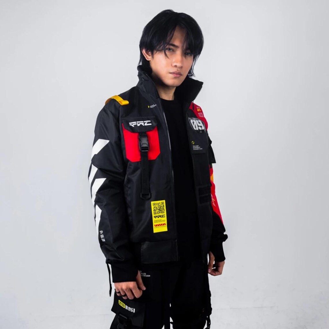 Techwear Breaker Red Windproof , Cyberpunk Jacket, Cyber Street Jacket ...