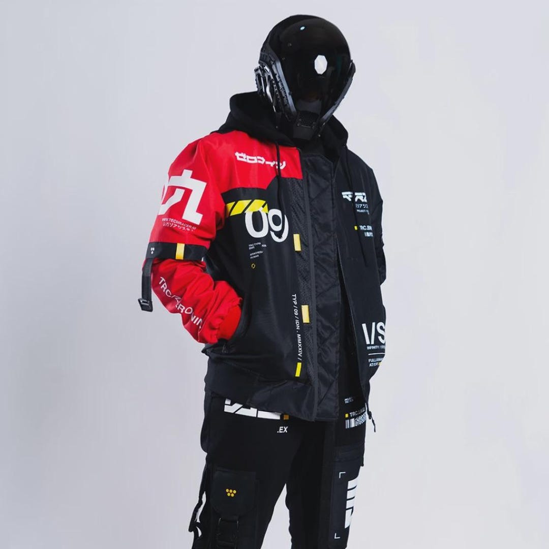 Techwear Jacket Neox5 Red , Cyberpunk Jacket, Cyber Street Jacket ...