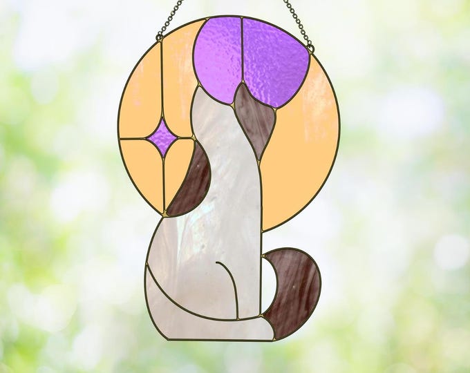 Black Cat Stained Glass Pattern - Etsy Canada