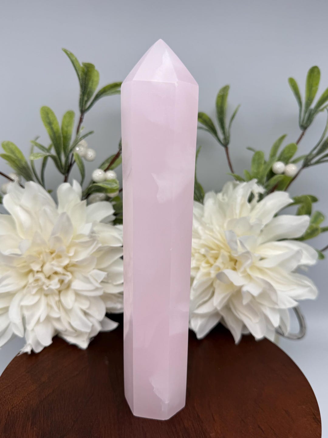 UV Reactive Pink Mangano Calcite Tower, Large – Crystal Healing, Pink ...