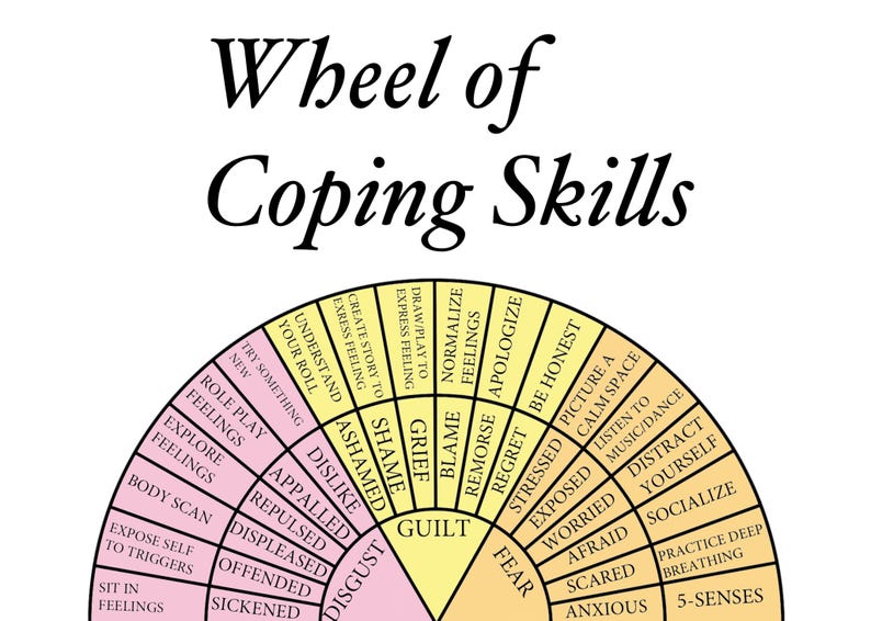 Coping Skills Wheel for Adolescents and Children - Etsy