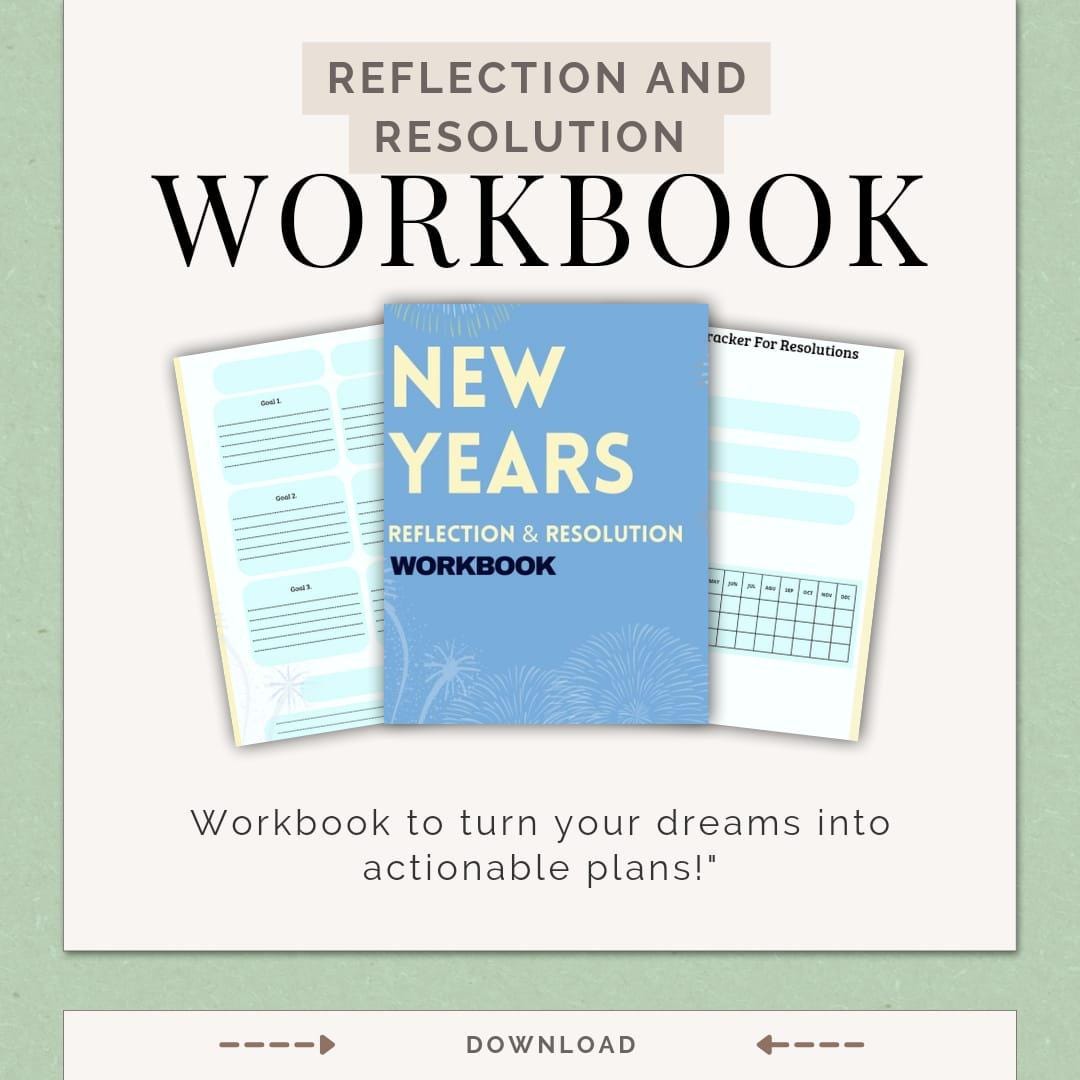 NEW YEAR Reflection & Resolution Workbook - Etsy