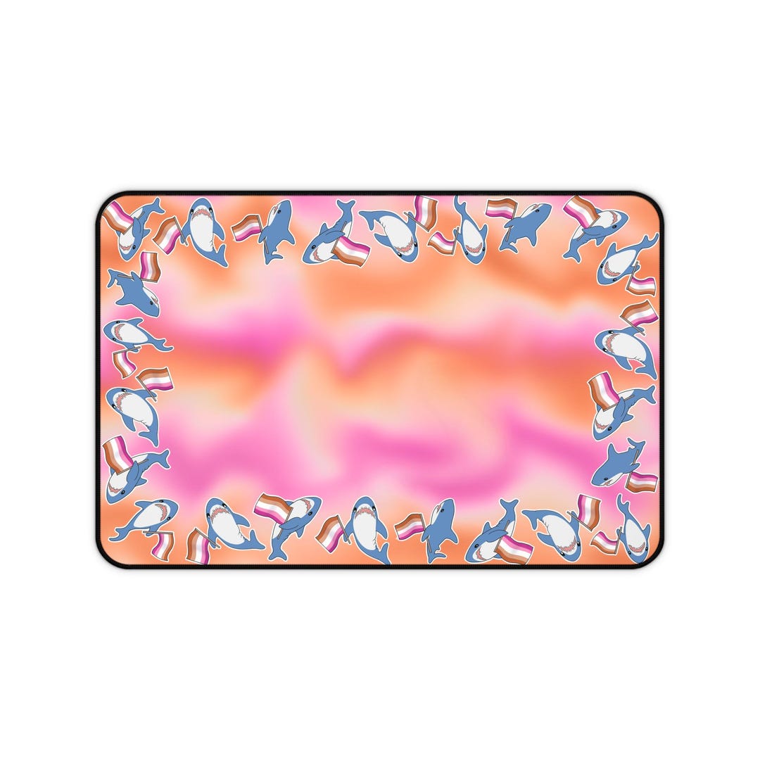 Lesbian Pride Blåhaj Desk Mat - Etsy