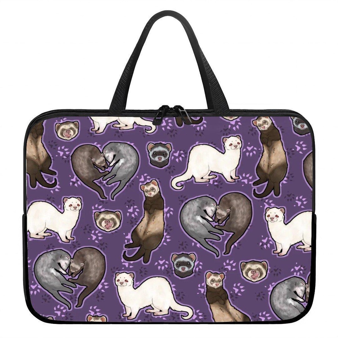Purple Ferret 17" Laptop Bag - Etsy