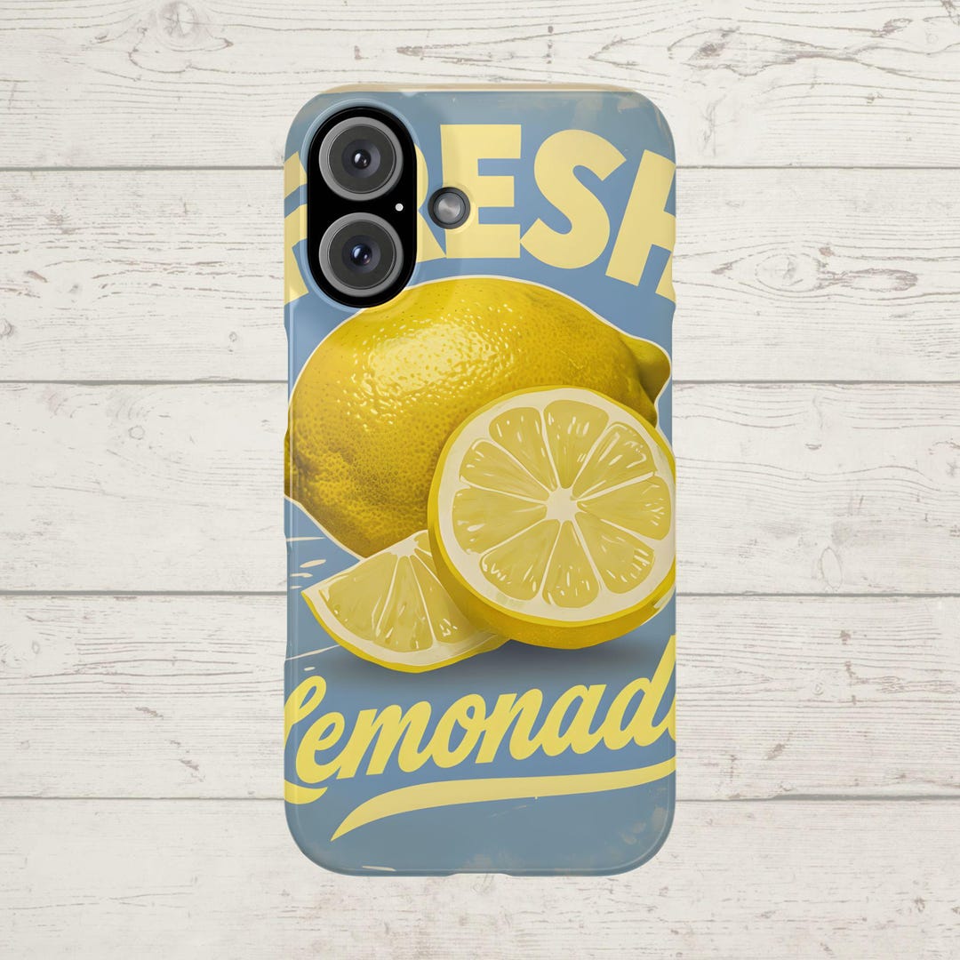 Vintage Fresh Lemonade Sign Slim Phone Cases - Retro Phone Accessories, Summer Vibes Phone Cover ...