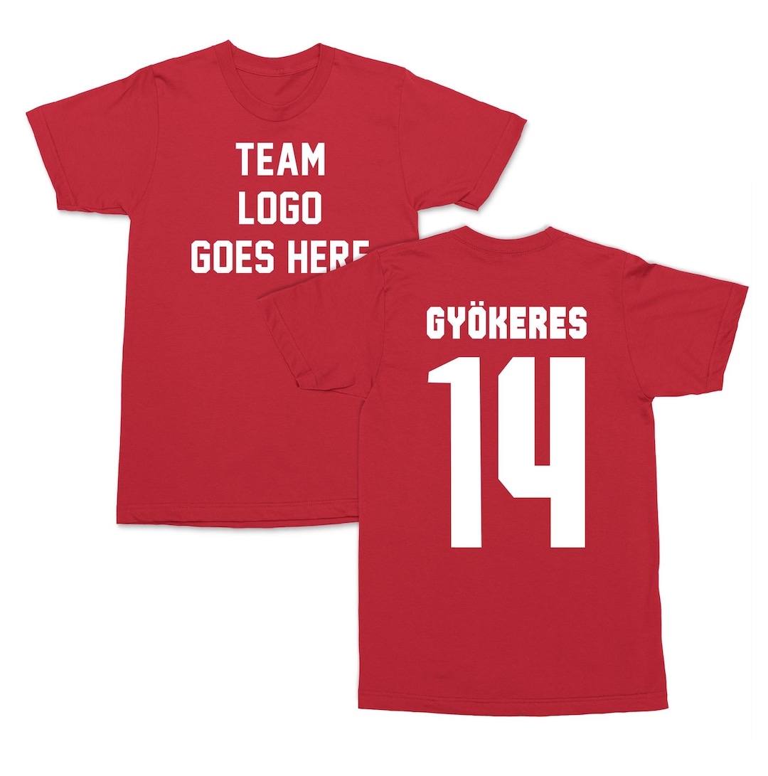 Arsenal Star Player Inspired Personalized Shirt, Gyokeres #14 2-sided ...