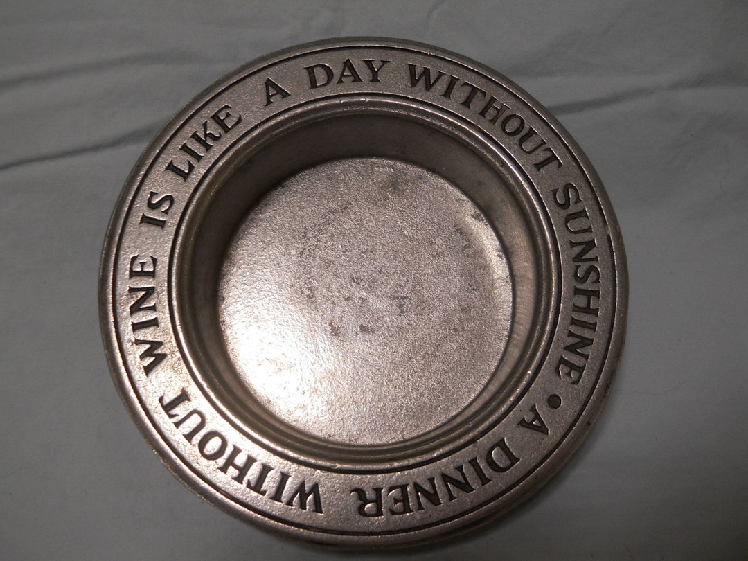 Vintage Royal Wilton Pewter RWP Vintage Wine Bottle Coaster - Etsy