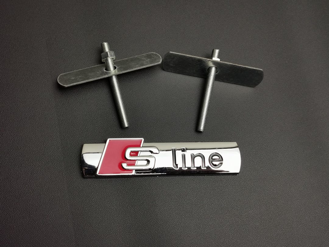 Silver Chrome S Line Grille Badge 90x19mm - Etsy