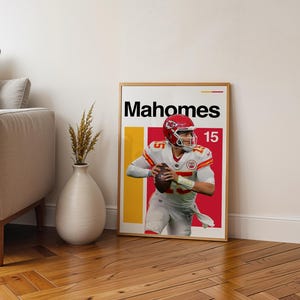 Patrick Mahomes Poster - Kansas City Chiefs Wall Art - NFL Football ...