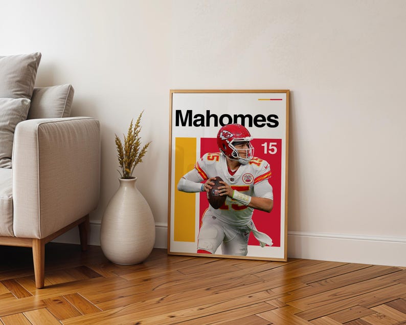 Patrick Mahomes Poster - Kansas City Chiefs Wall Art - NFL Football ...