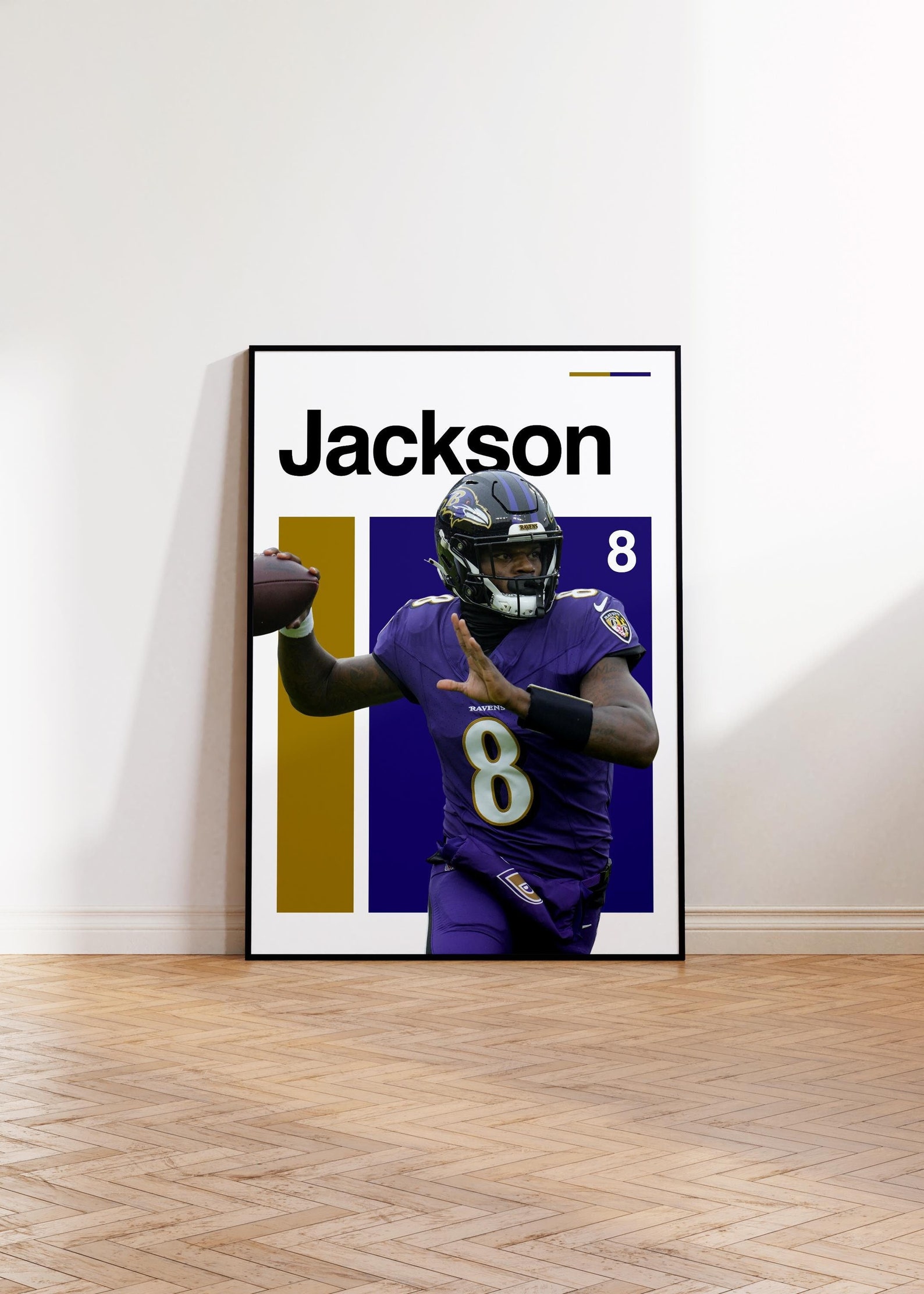 Lamar Jackson Poster - Baltimore Ravens Wall Art - NFL Football Print ...
