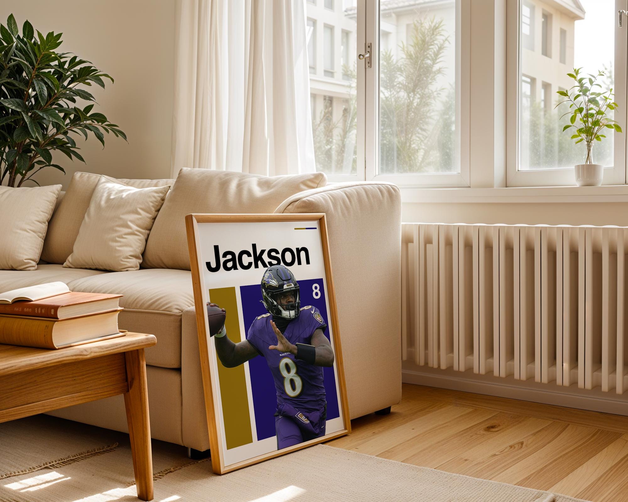 Lamar Jackson Poster - Baltimore Ravens Wall Art - NFL Football Print ...