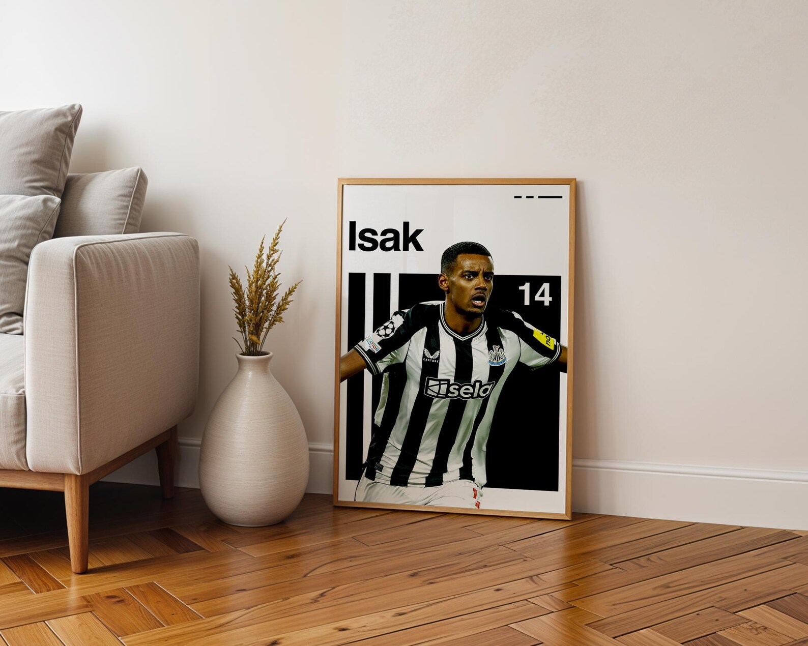 Alexander Isak Poster - Newcastle United Wall Art - Football Fan Decor ...