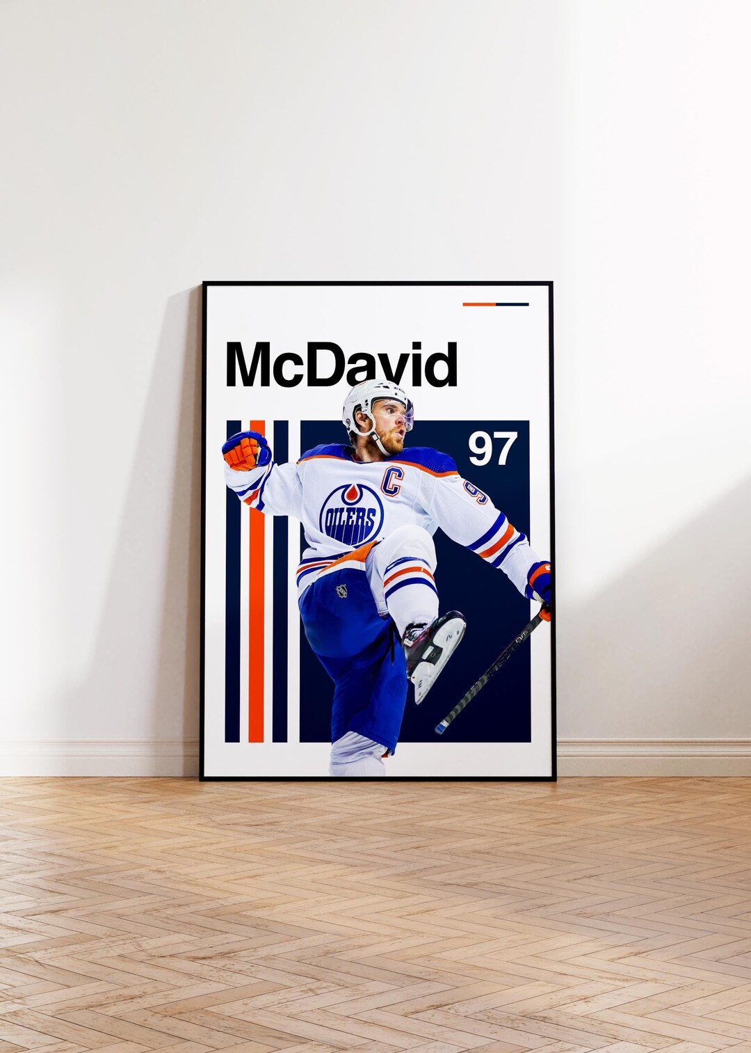Connor Mcdavid Poster - Edmonton Oilers Wall Art - Ice Hockey Fan Decor ...
