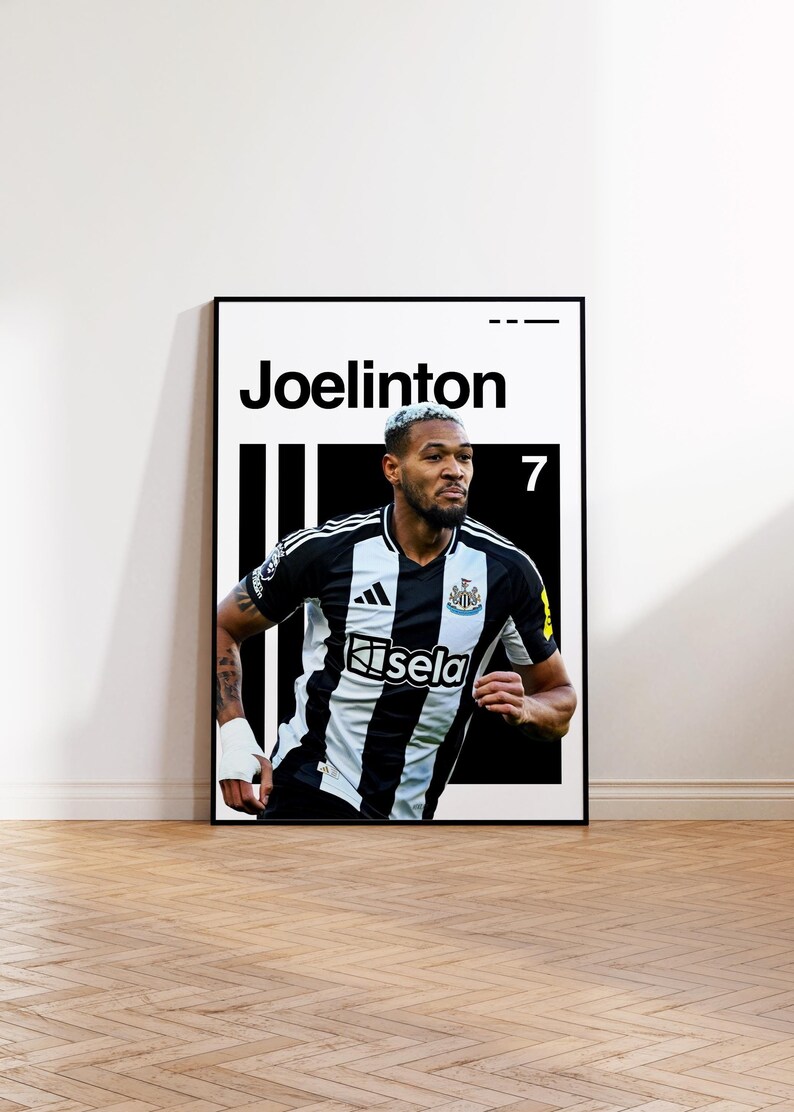 Joelinton Poster - Newcastle United Wall Art - Football Fan Decor ...