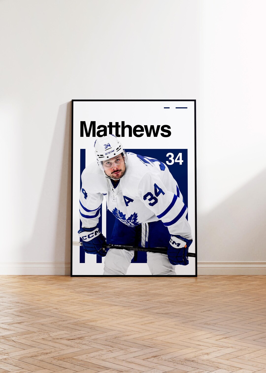 Auston Matthews Poster - Toronto Maple Leafs Wall Art - Ice Hockey Fan ...