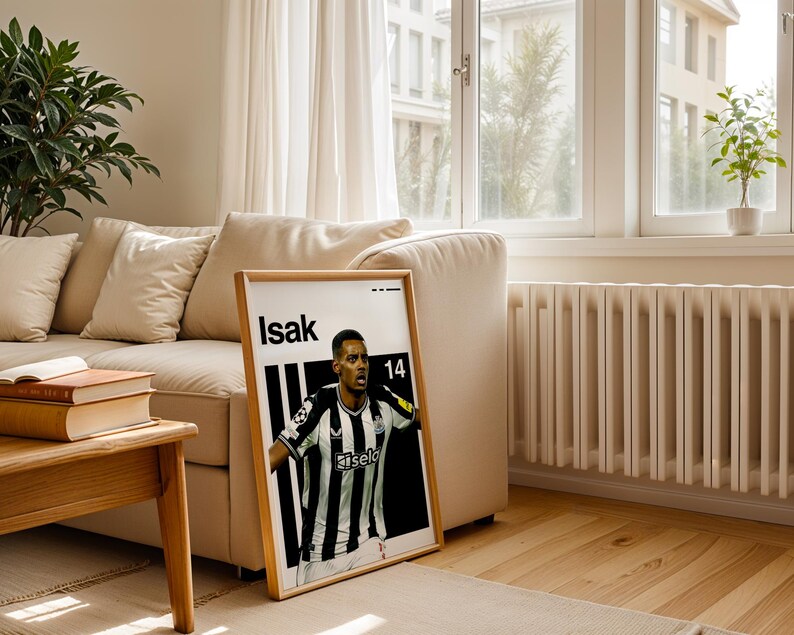 Alexander Isak Poster - Newcastle United Wall Art - Football Fan Decor ...