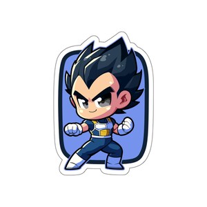 Chibi Vegeta DBZ Vinyl Sticker Peel & Pop Studios Exclusive Kiss Cut ...