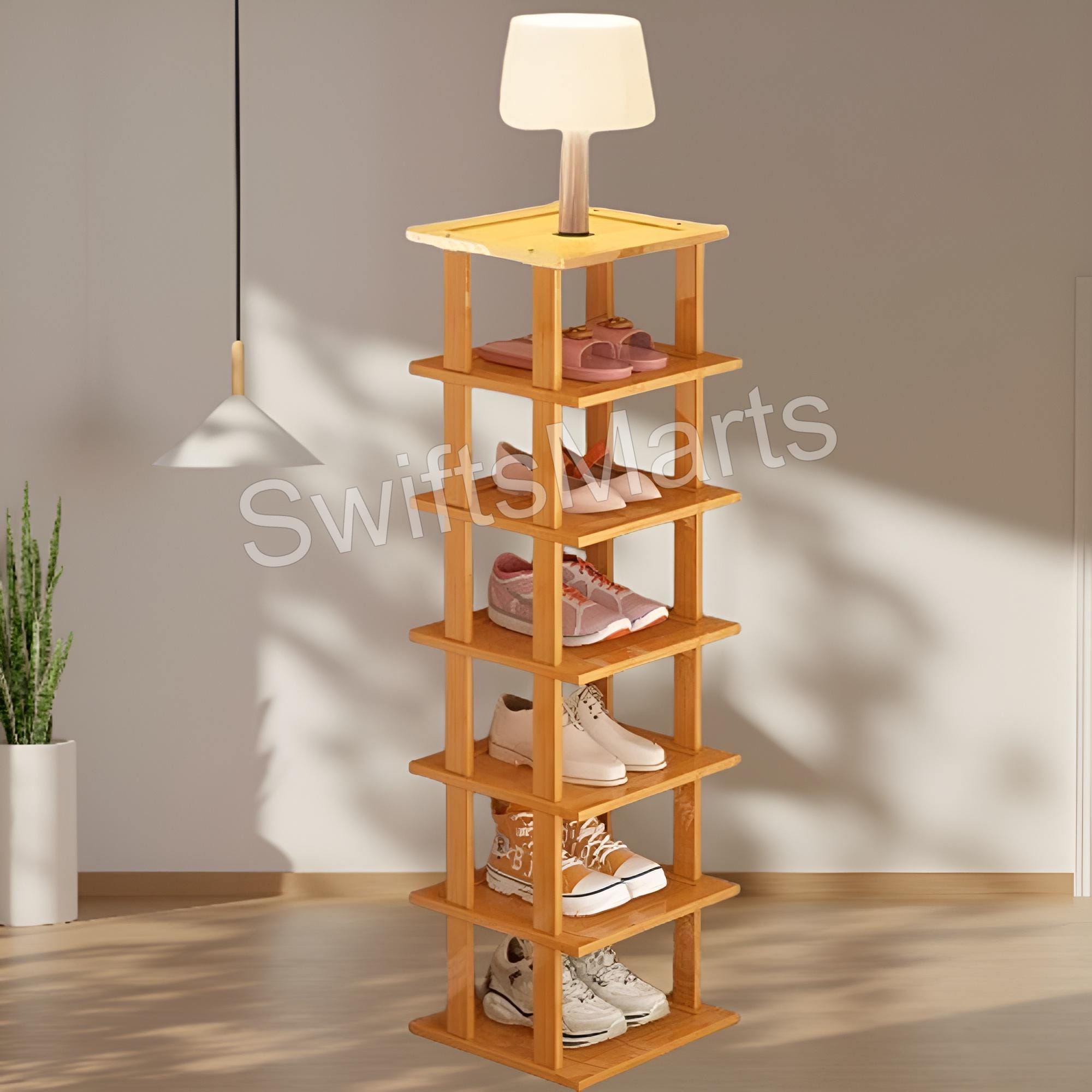 Bamboo Multi-tier Shoe Rack: Entryway Organizer, Space Saving Design - Etsy