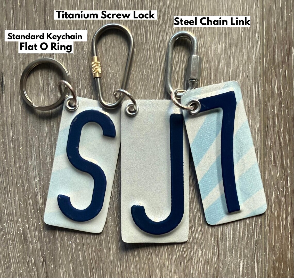 License Plate Letter Keychains - Etsy