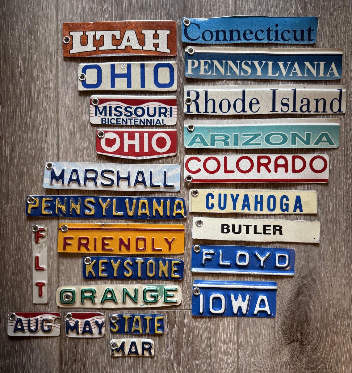 License Plate State Keychains - Etsy
