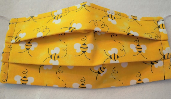 Bumblebee Face Mask Yellow Face Mask Face Covering Fabric Face - Etsy