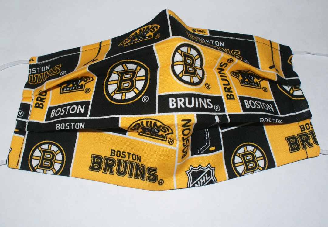 Boston Bruins Face Mask Facial Covering Cotton Fabric Face Mask With ...