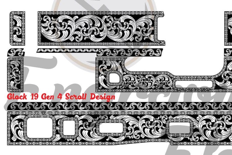 Engraving Element Glock 19 Gen 4 Scroll Design - Etsy