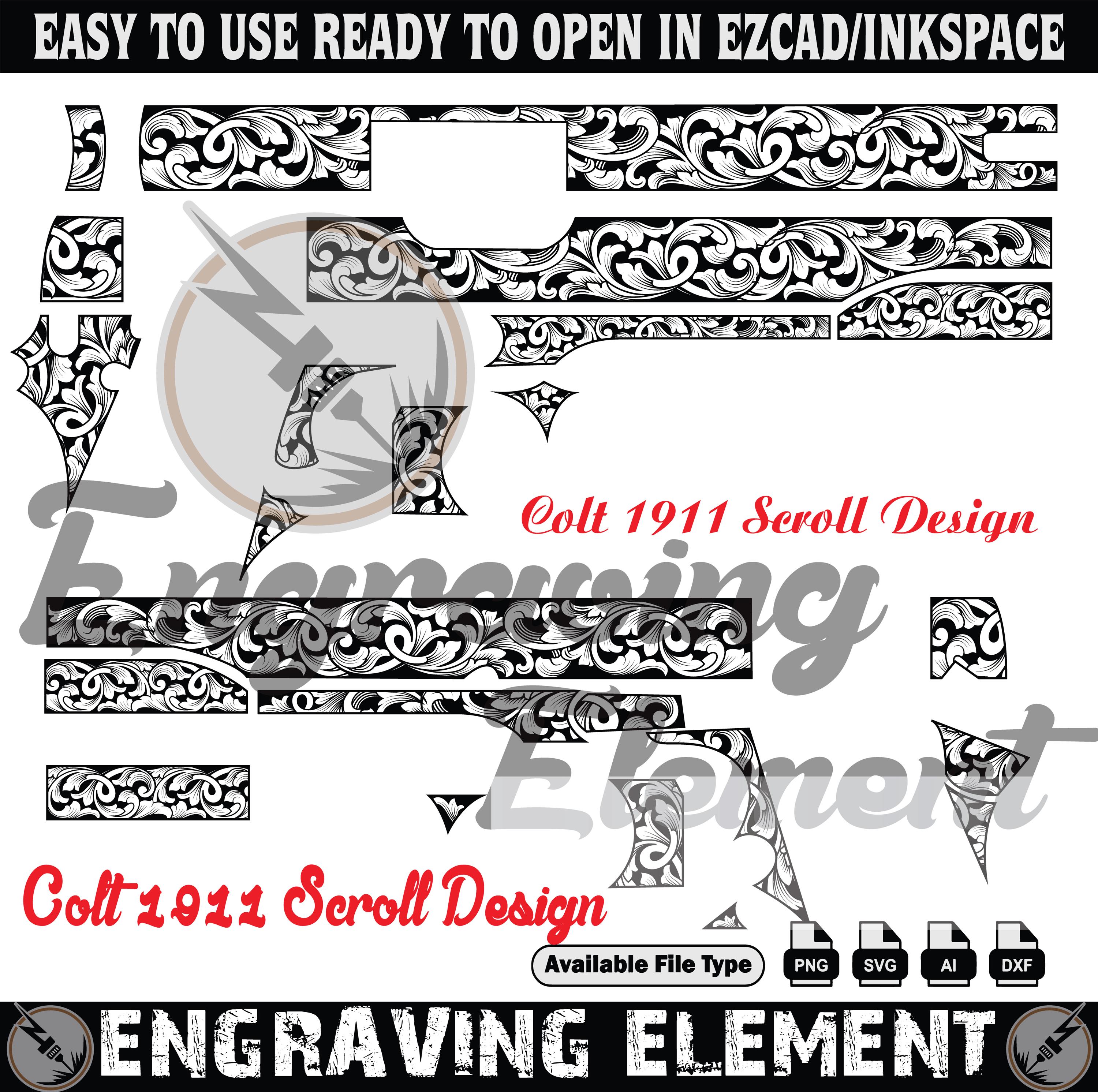 Engraving Element Colt 1911 Scroll Design - Etsy