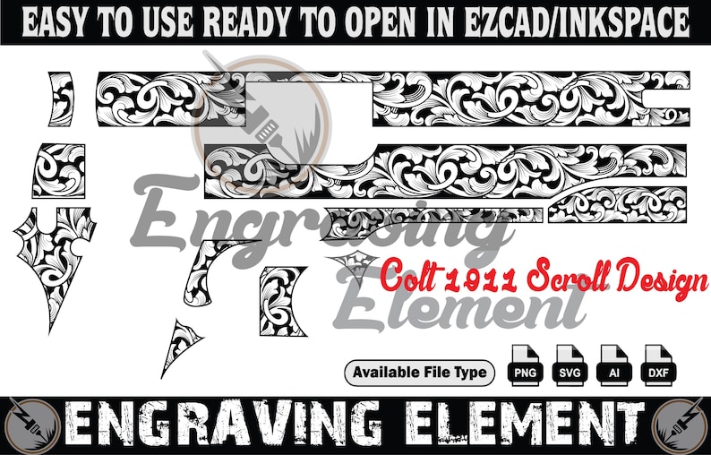 Engraving Element Colt 1911 Scroll Design - Etsy