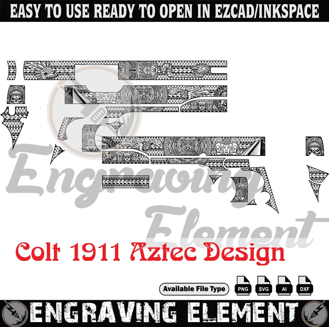 Engraving Element Colt 1911 Aztec Design - Etsy