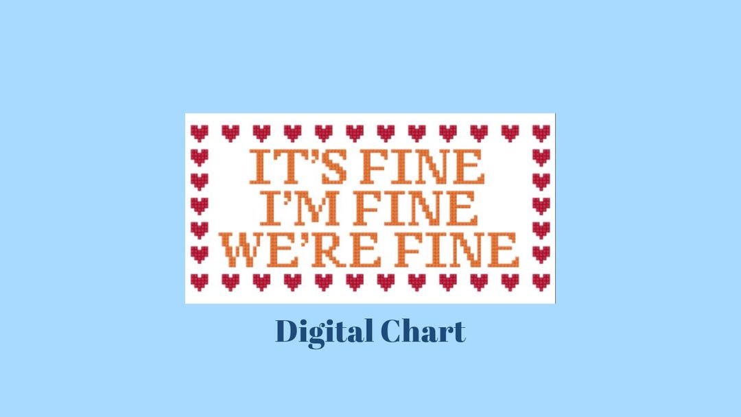 We're Fine Digital Chart - Etsy